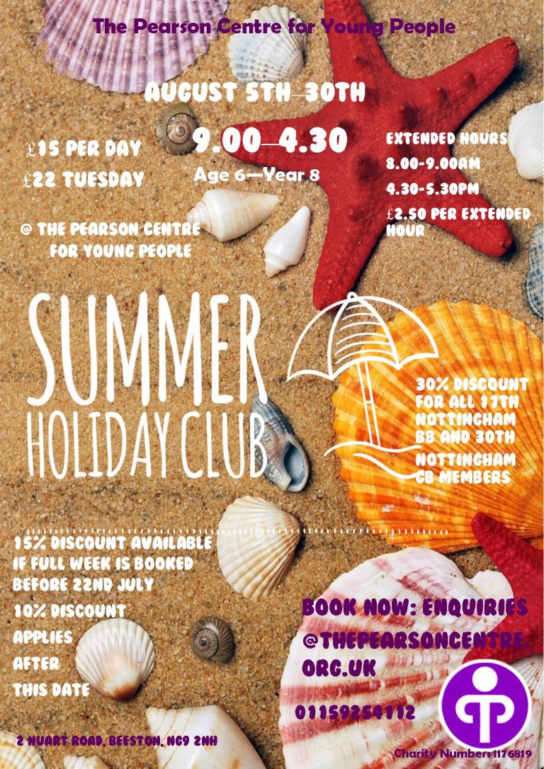 Holiday Club Is 2 Weeks Away | thepearsoncentre.org.uk